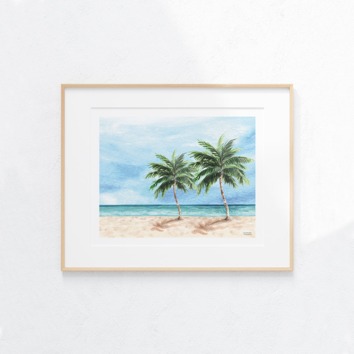 Watercolor Key West Shore Art Print