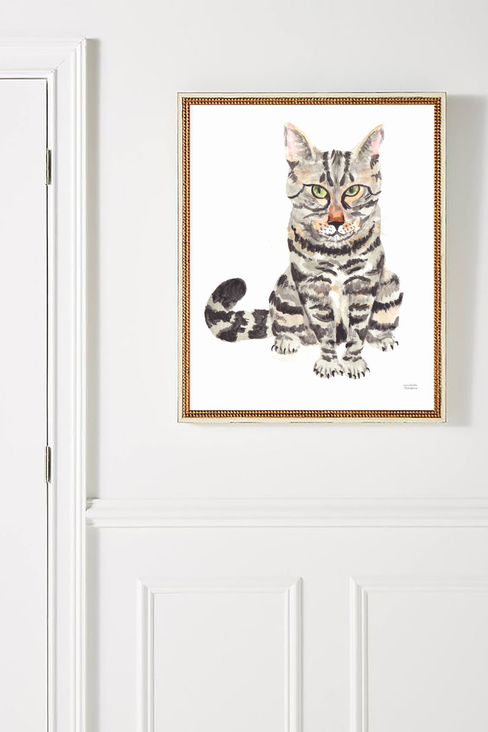 Watercolor Cat Art Print