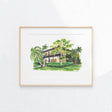 The Ernest Hemingway House & Museum Art Print Watercolor Painting