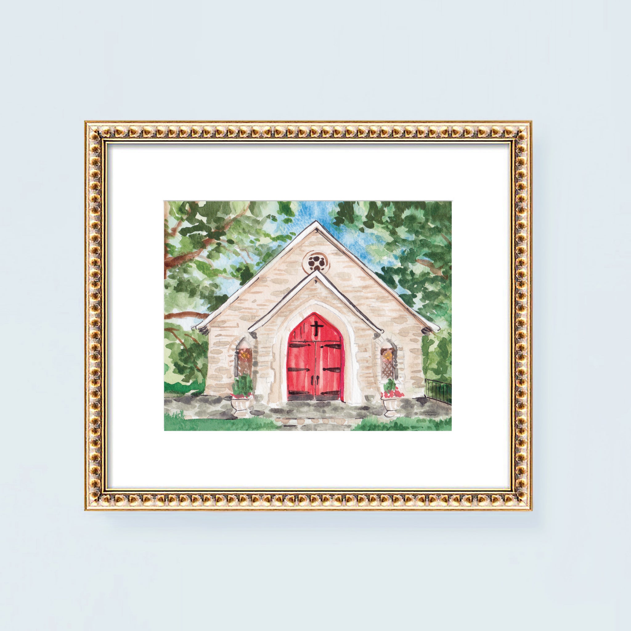 Log Cabin Church Georgia Art Print