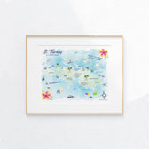 St. Thomas U.S. Virgin Islands Map Art Print